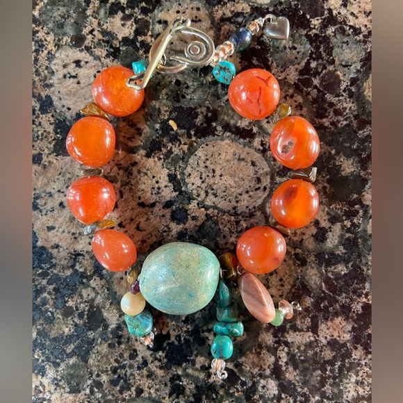 Handmade | Jewelry | Genuine Stones Ss Bracelet Turquoise | Poshmark